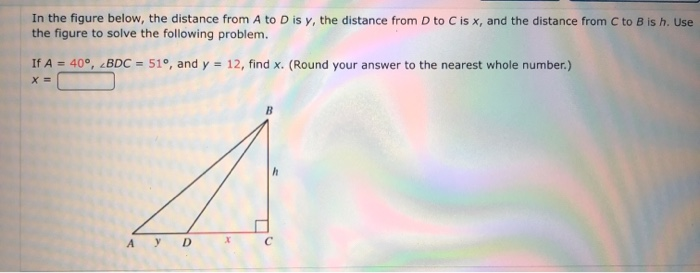 Solved In the figure below, the distance from A to Dis y, | Chegg.com