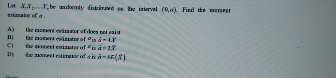 Solved Let XX.X.be uniformly distributed on the interval | Chegg.com