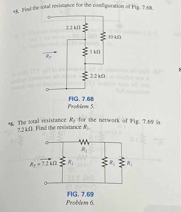 Solved *5. Find the total resistance for the configuration | Chegg.com