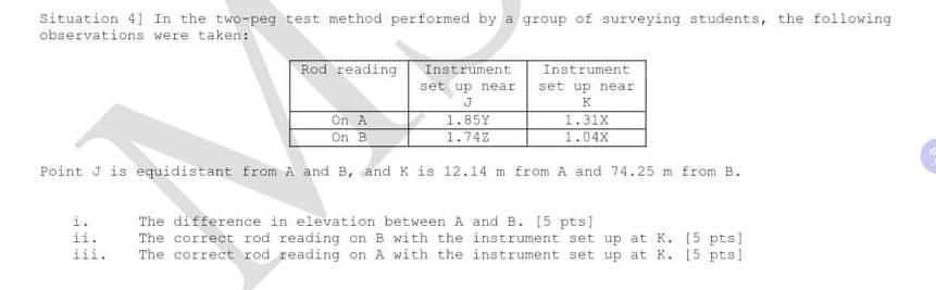 Solved Situation 4] In the two-peg test method performed by | Chegg.com
