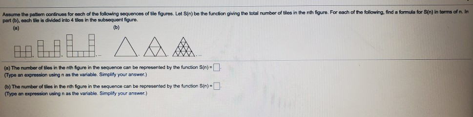 Solved Assume the pattern continues for each of the | Chegg.com