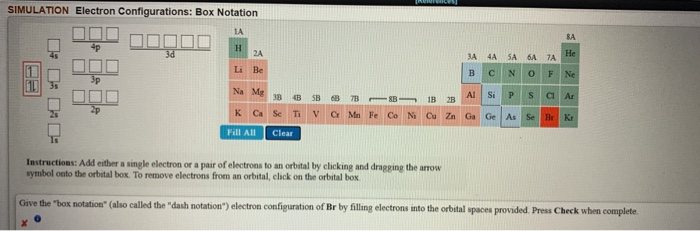 Solved SIMULATION Electron Configurations: Box Notation DION | Chegg.com