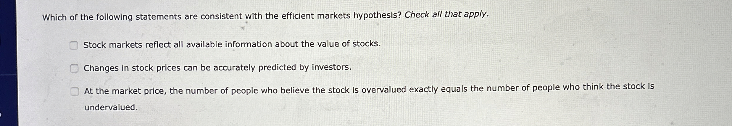 Solved Which of the following statements are consistent with | Chegg.com