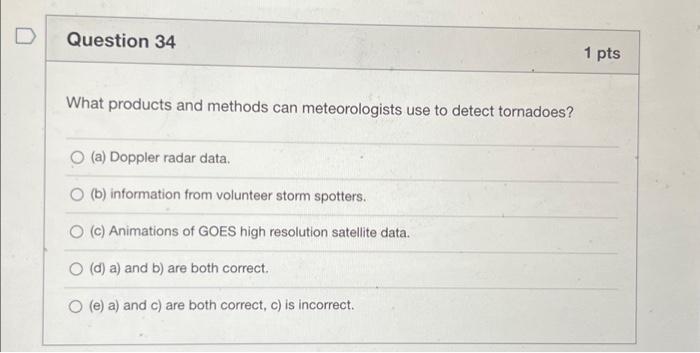 Solved What products and methods can meteorologists use to | Chegg.com