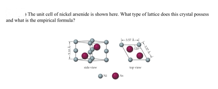 Solved ) The unit cell of nickel arsenide is shown here. | Chegg.com