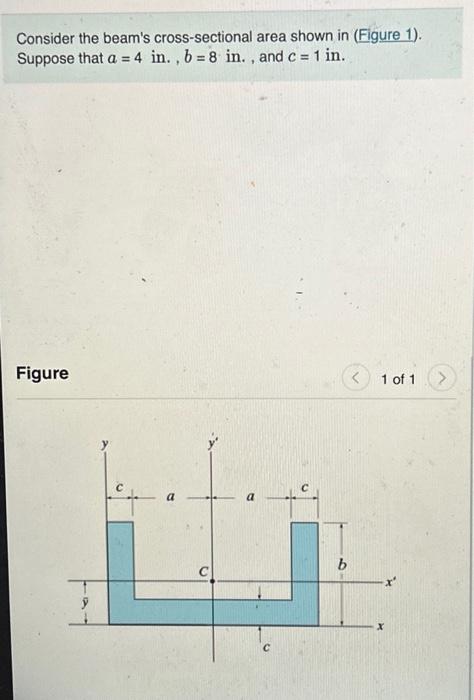 Solved Consider the beam's cross-sectional area shown in | Chegg.com