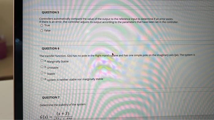 Solved Controllers automatically compare the value of the | Chegg.com