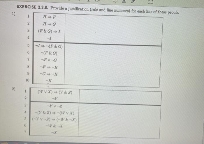 Solved EXERCISE 2.2.8. Provide a justification (rule and | Chegg.com