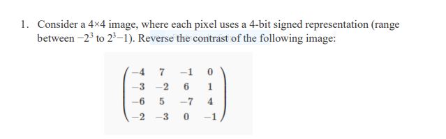 Solved Consider a 4×4 ﻿image, where each pixel uses a 4-bit | Chegg.com
