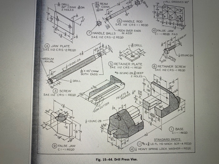 For the for the vice grip shown design all the | Chegg.com