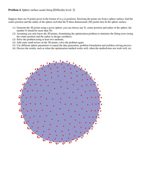 Problem 4. Sphere surface model fitting (Difficulty | Chegg.com