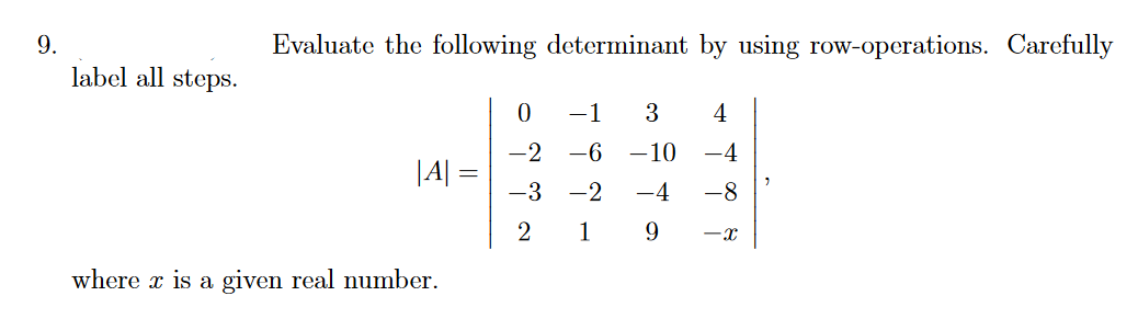 Solved Evaluate the following determinant by using | Chegg.com