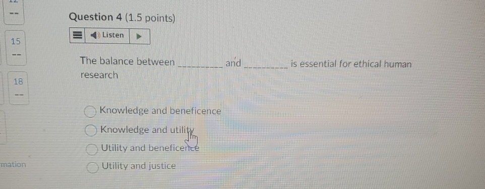 Solved Question 4 ( 1.5 ﻿points)ListenThe balance between | Chegg.com