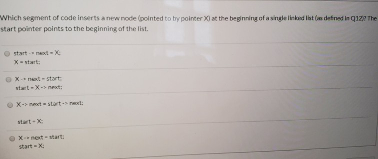 Solved Question 12 A Single Linked List Is Declared As 