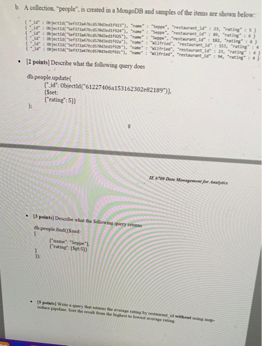 Problem 4. a. The metadata structure of a social | Chegg.com