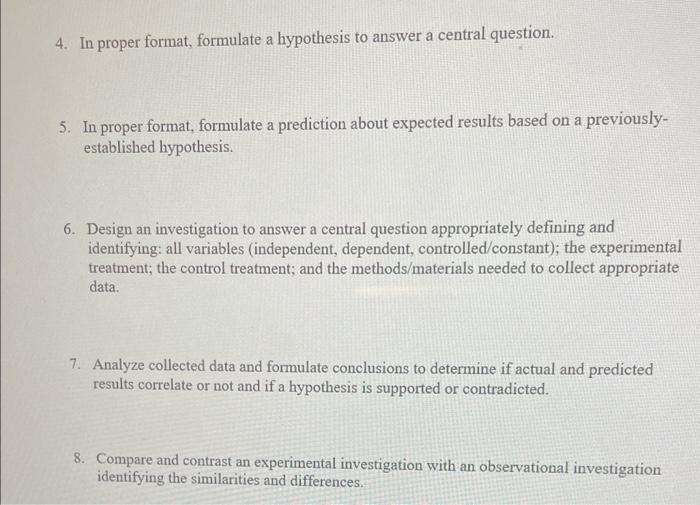 Solved 4. In proper format, formulate a hypothesis to answer | Chegg.com