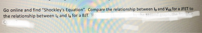 Solved Go online and find "Shockley's Equation". Compare the | Chegg.com