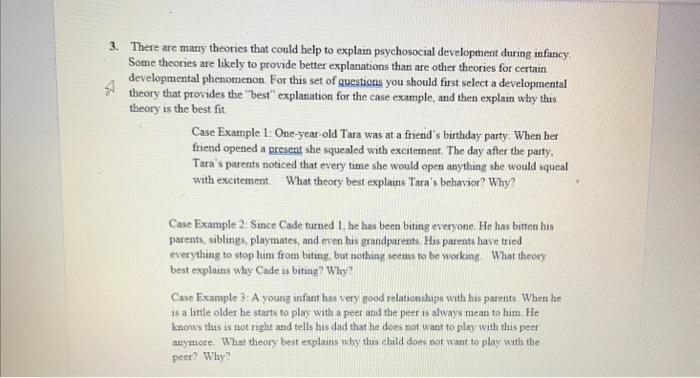 Solved 3. There are many theories that could help to explain | Chegg.com