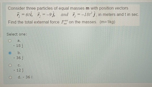 Solved Consider three particles of equal masses m ﻿with | Chegg.com