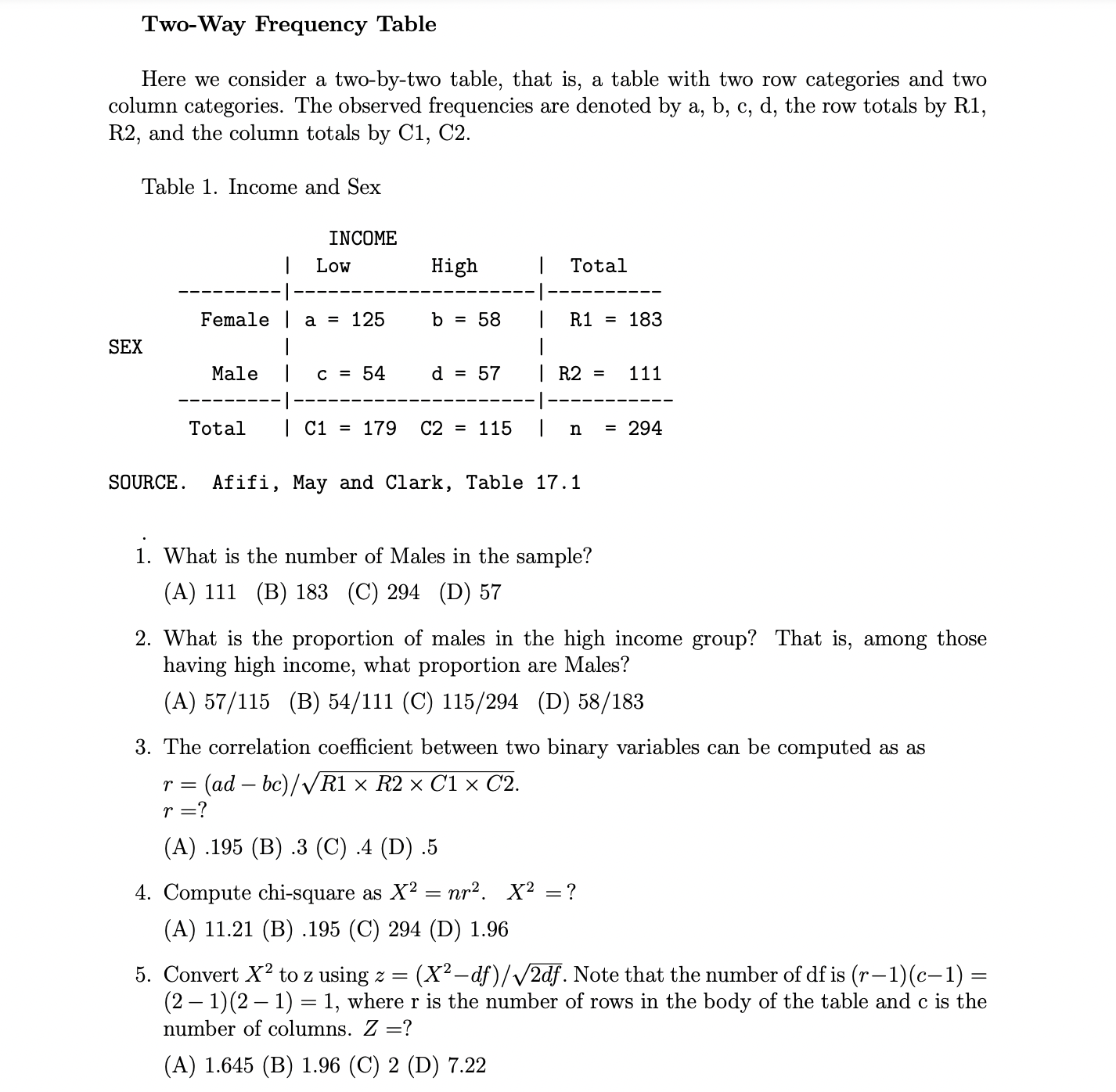 Solved Two-Way Frequency Table Here we ﻿consider a | Chegg.com