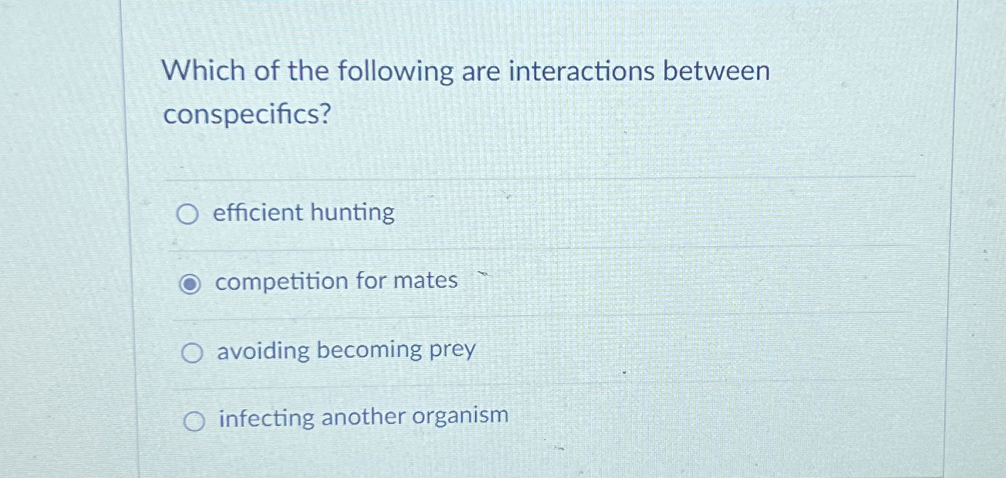 Solved Which of the following are interactions between | Chegg.com