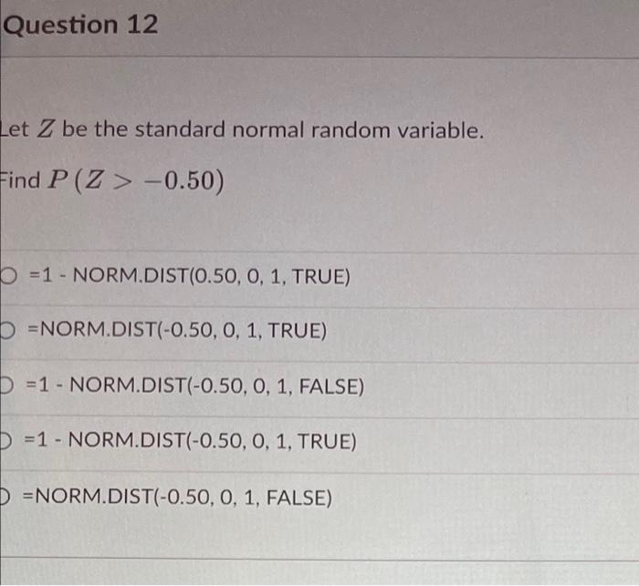 Let Z be the standard normal random variable. Find | Chegg.com