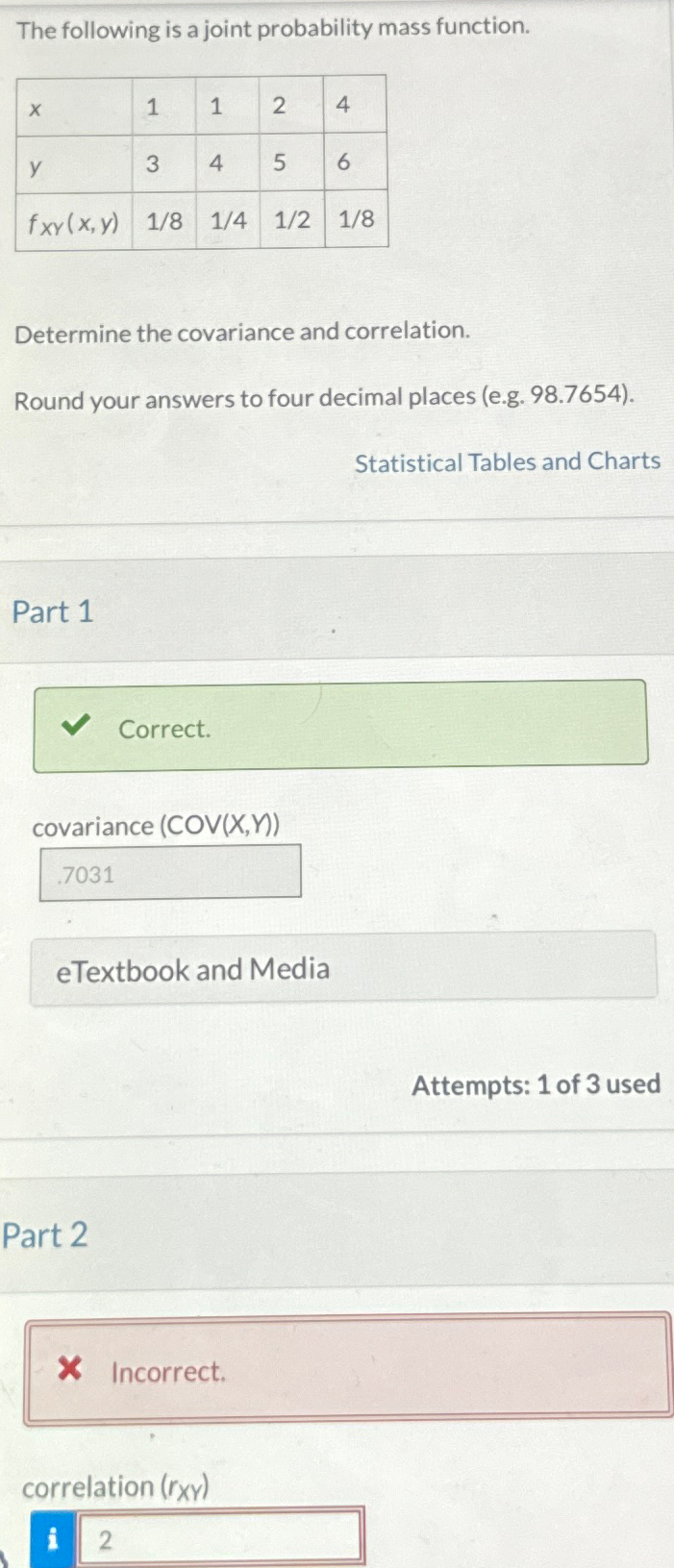 Solved The following is a joint probability mass | Chegg.com