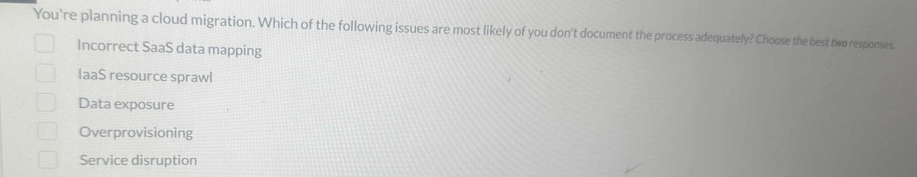 You're planning a cloud migration. Which of the | Chegg.com