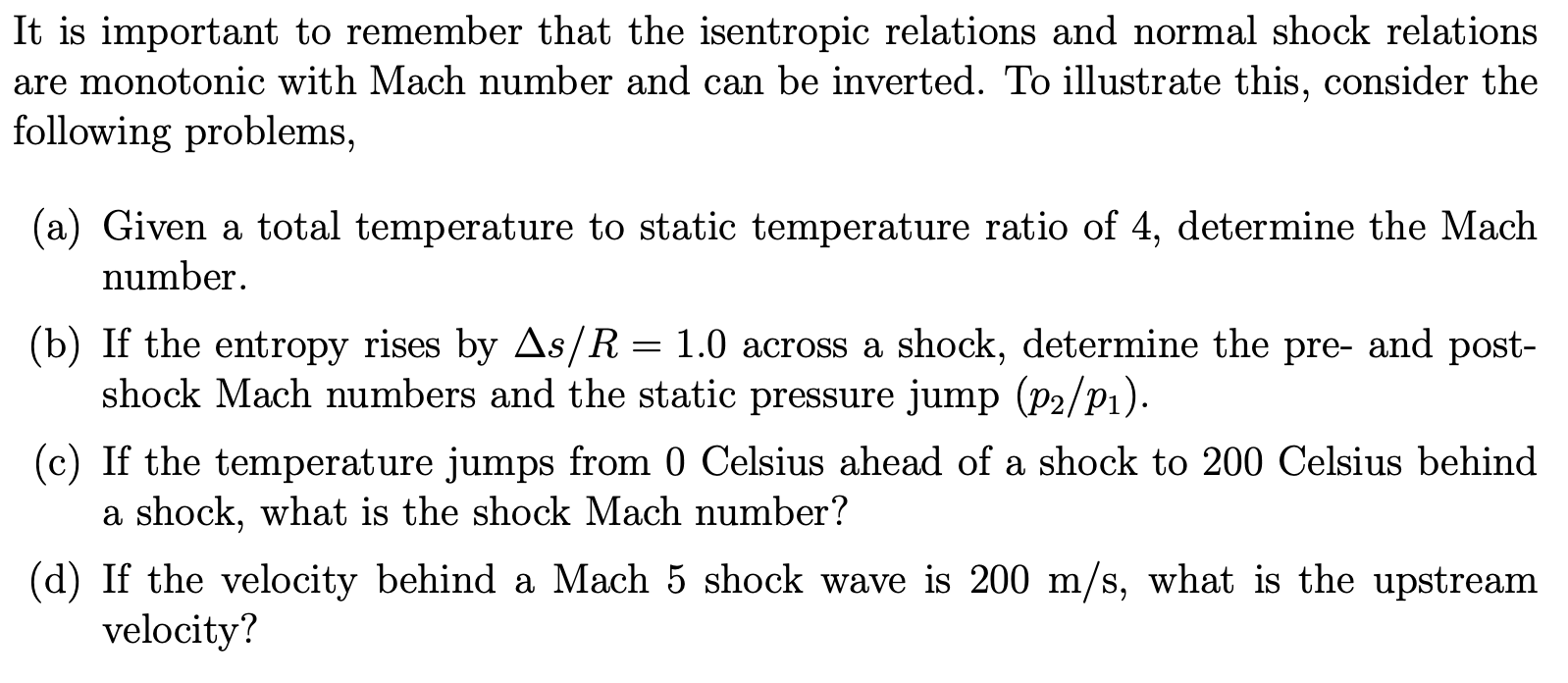 Solved It is important to remember that the isentropic | Chegg.com