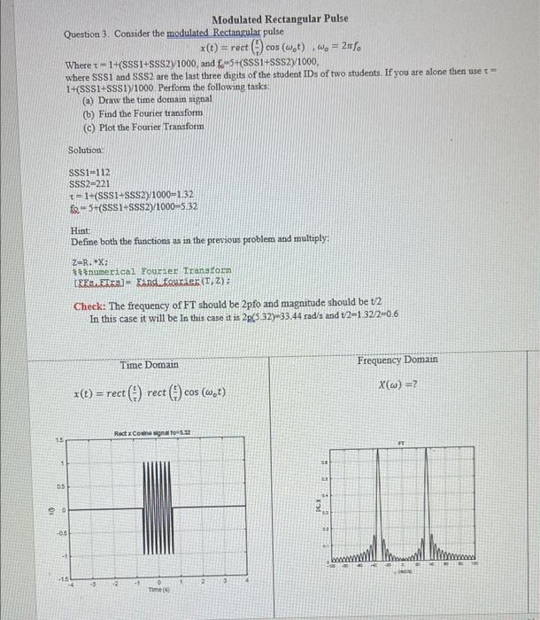 Solved using MATLAP give the code of Q1+Q2use for only one | Chegg.com