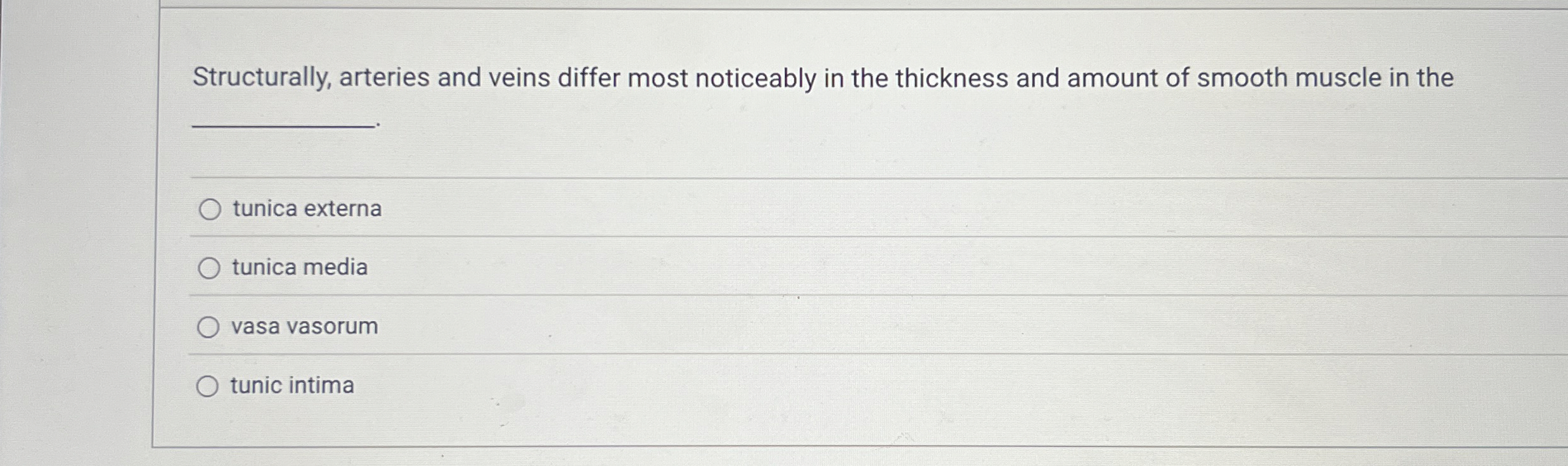 Solved Structurally, arteries and veins differ most | Chegg.com