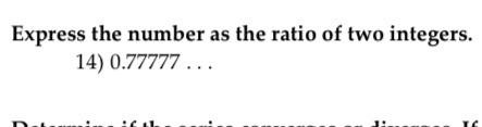 Solved Express the number as the ratio of two integers. 14) | Chegg.com