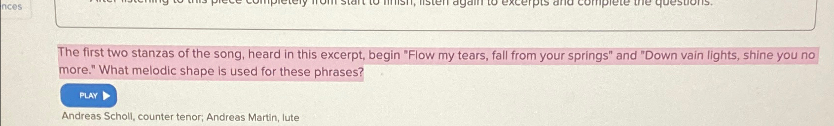 Solved The first two stanzas of the song, heard in this | Chegg.com