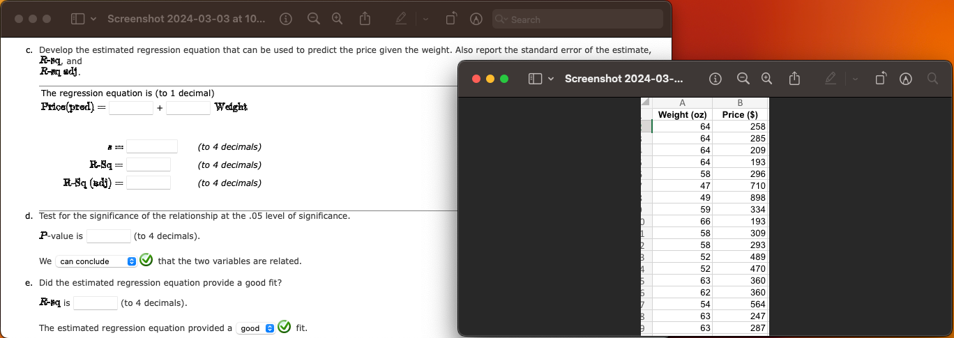 Solved C ﻿develop The Estimated Regression Equation That 7506