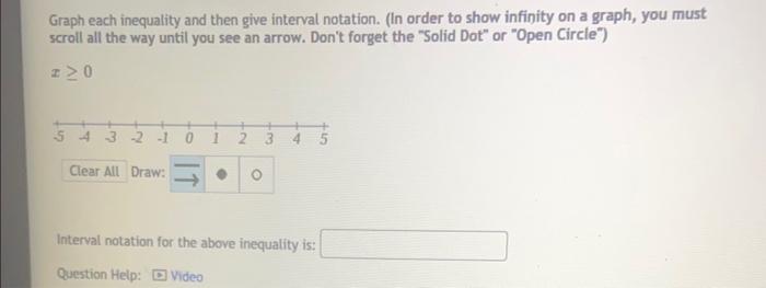 Solved Graph each inequality and then give interval | Chegg.com