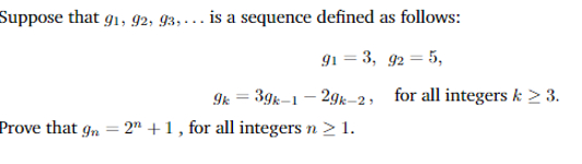 Solved Suppose that g1,g2,g3,dots is a sequence defined as | Chegg.com