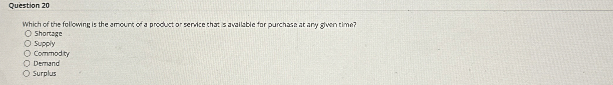 Solved Question 20Which of the following is the amount of a | Chegg.com