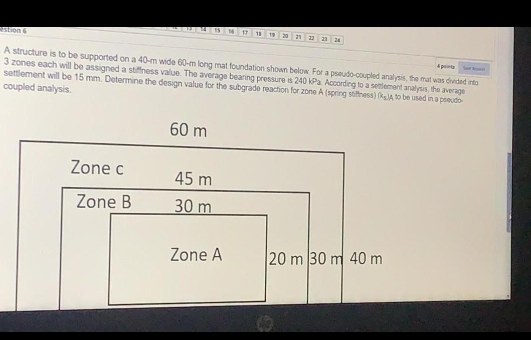 Solved estion 6 16 17 22 22 24 & points A structure is to be | Chegg.com Solved estion 6 16 17 22 22 24 & points A structure is to be | Chegg.com