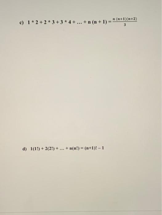 Solved b) 1+ 2+ 3+ ... + n-n (n + 1)(2n + 1) 16 Exercise 1: | Chegg.com