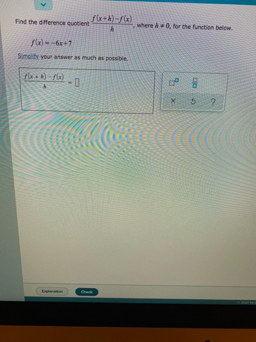 Solved Find the difference quotient f (x+h)-f(x) , where h | Chegg.com
