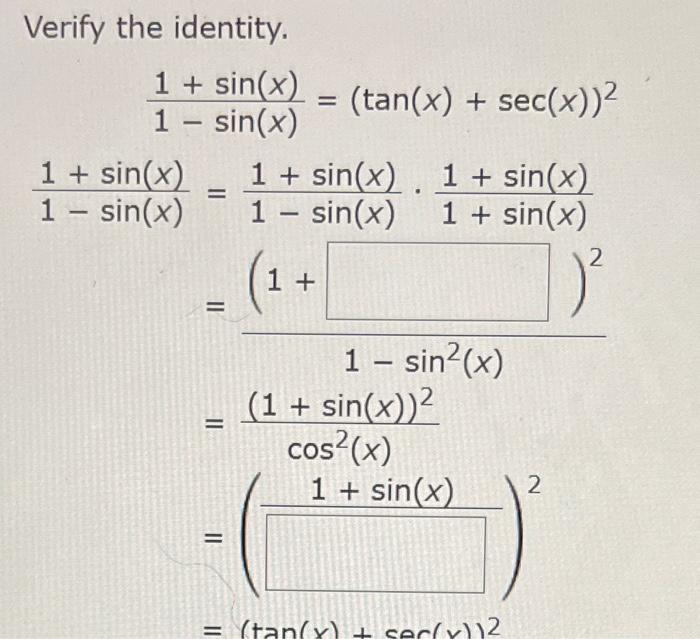 Solved Verify the identity. | Chegg.com