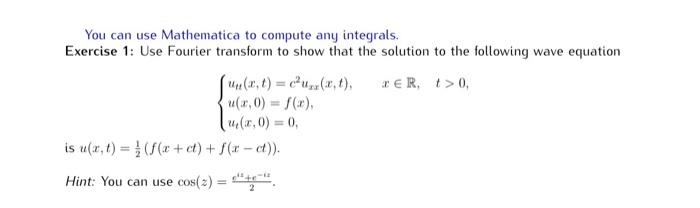 Solved You can use Mathematica to compute any integrals. | Chegg.com