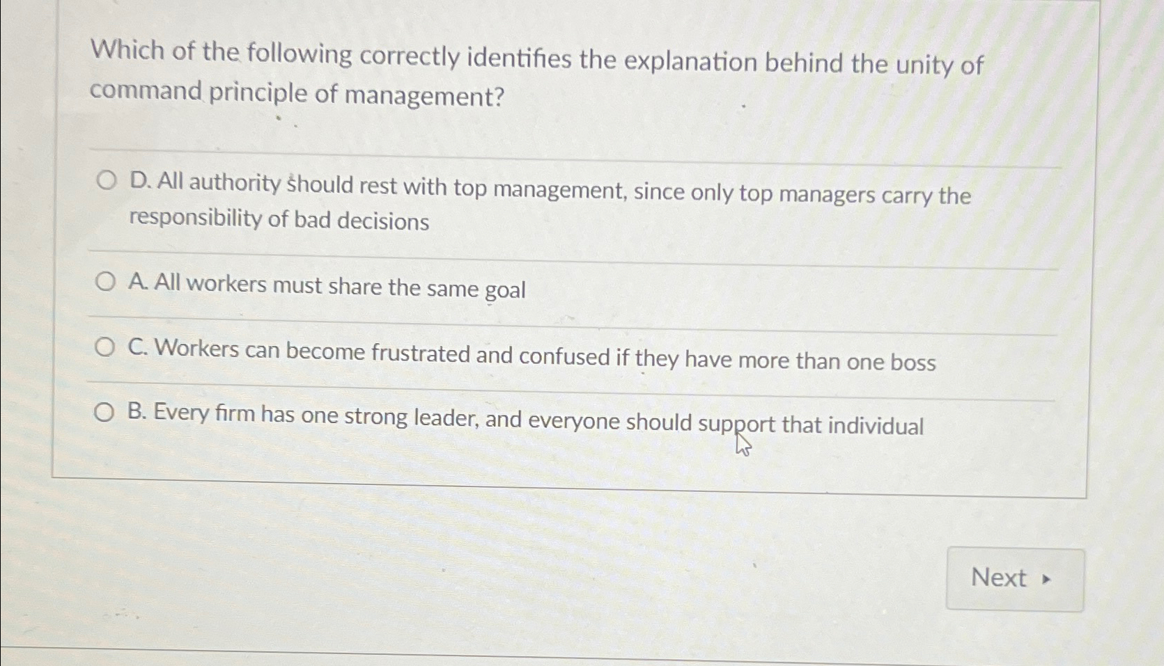 Solved Which of the following correctly identifies the | Chegg.com