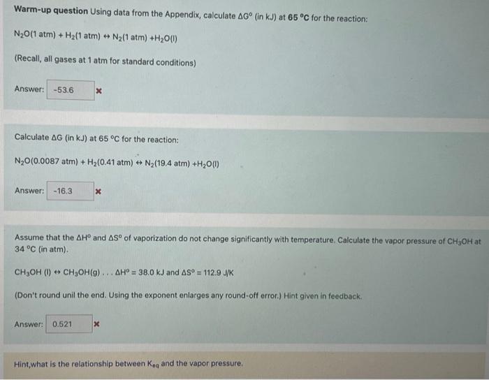 Solved Warm-up question Using data from the Appendix, | Chegg.com