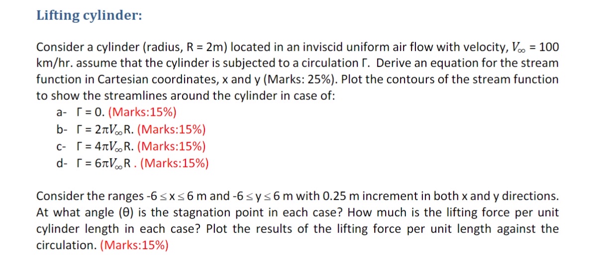 Solved Lifting cylinder:Consider a cylinder (radius, R=2m ) | Chegg.com