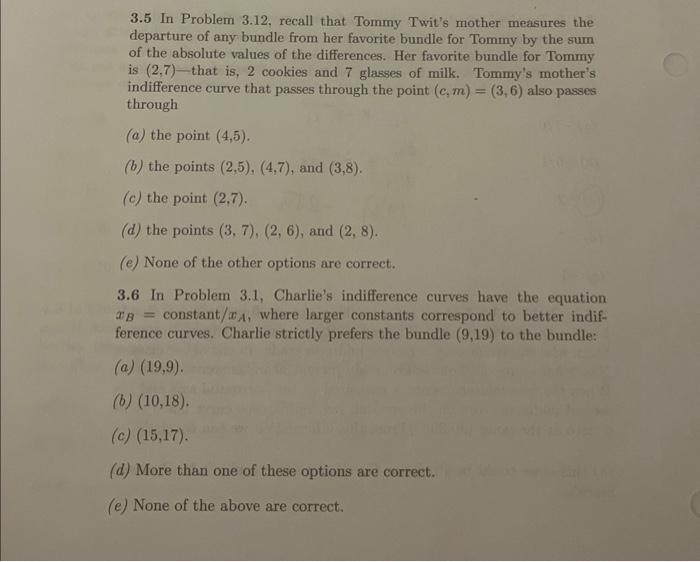Solved 3.5 In Problem 3.12, recall that Tommy Twit's mother | Chegg.com
