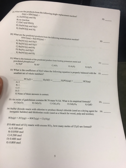 Solved What are the products from the following | Chegg.com