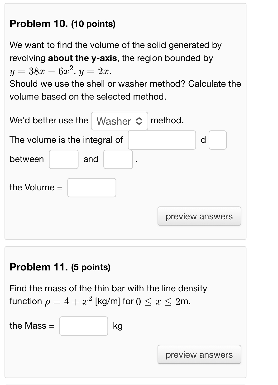 Solved Problem 10. (10 points)We want to find the volume of | Chegg.com Solved Problem 10. (10 points)We want to find the volume of | Chegg.com