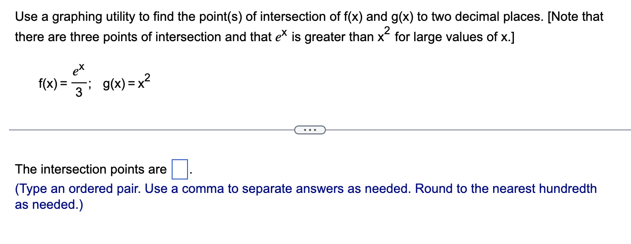 Solved Use a graphing utility to ﻿find the point(s) of | Chegg.com