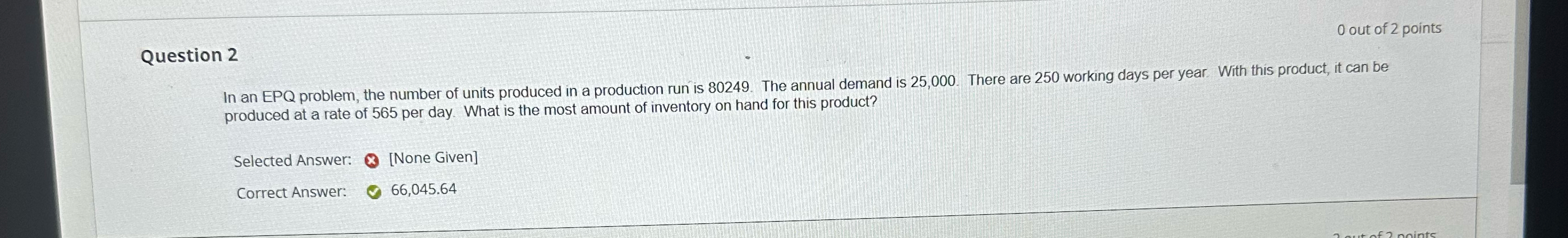 Solved Question 20 ﻿out of 2 ﻿pointsIn an EPQ problem, the | Chegg.com